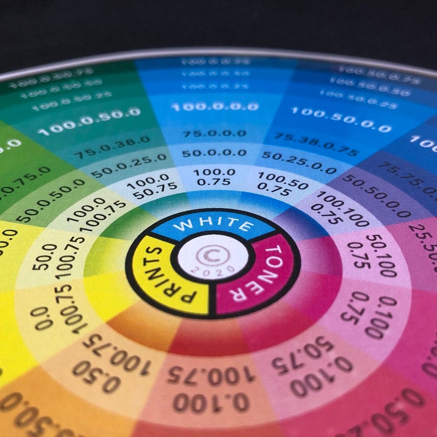 Self-Printable CMYK Colour Wheel Print Test Chart, Digital File Downlo ...